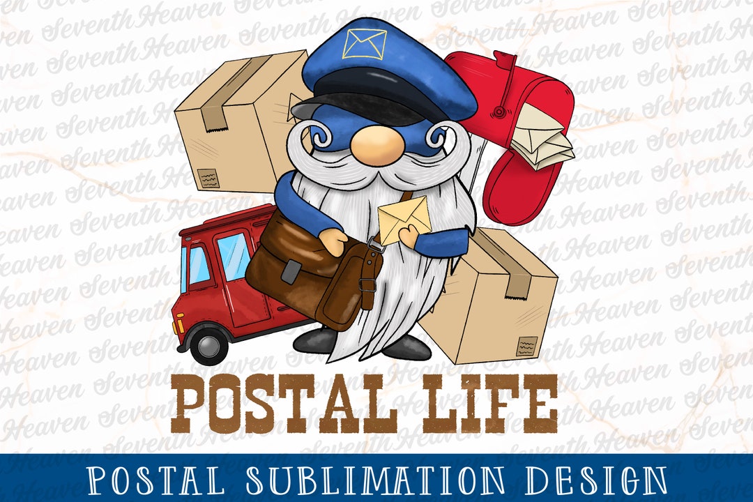 Postal Life Gnome PNG | Postal Sublimation Design | Mailman Png, Postal ...