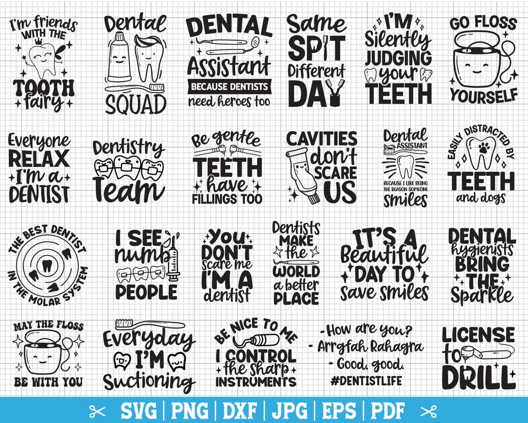 Dental SVG Bundle, Dentist Bundle Svg, Dental Assistant Svg, Dental Png ...