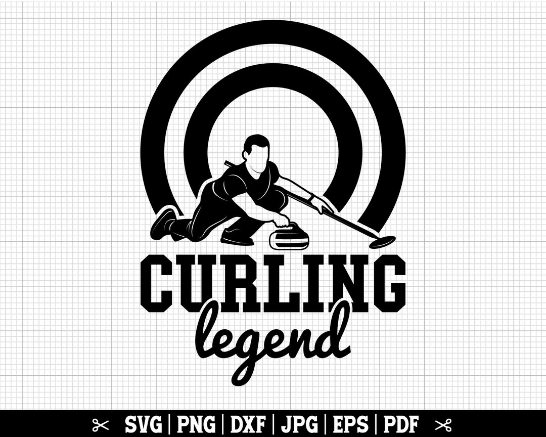 Curling Legend SVG, Curling Svg, Curling Cricut, Curler Svg, Curling ...