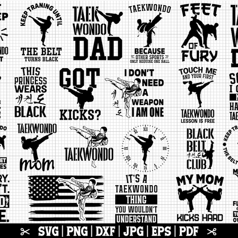 Svg Taekwondo Black Belt - Etsy
