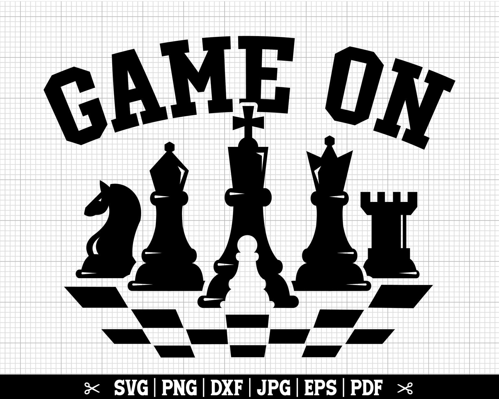 Game on SVG, Chess Svg, Chess Player Svg, Chess Cricut, Chess Shirt Svg ...