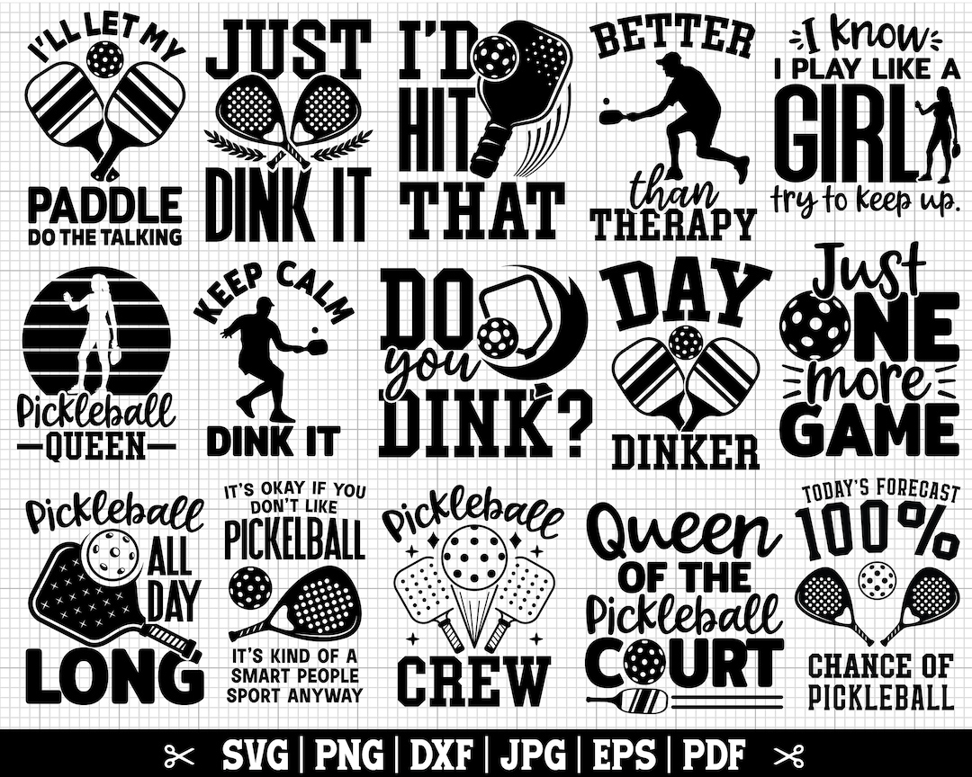 Pickleball SVG Bundle, Pickleball Player SVG, Pickleball Cut Files ...