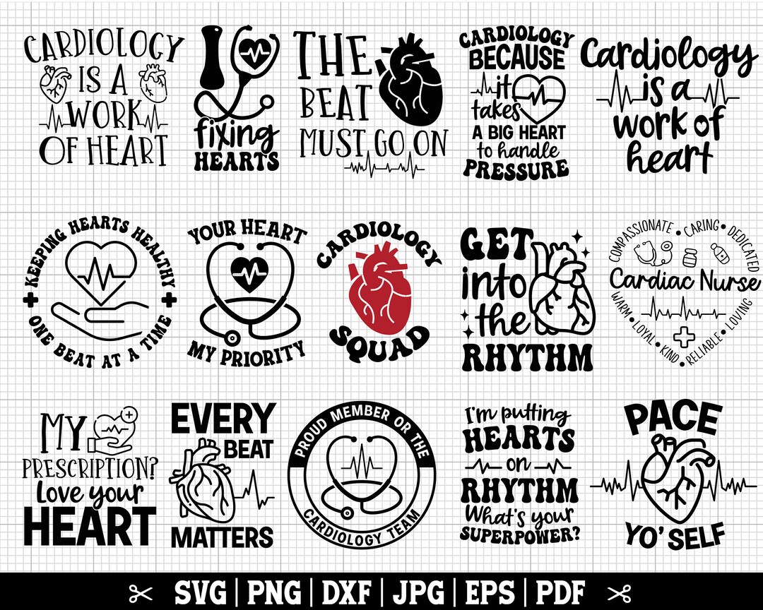 Cardiology SVG Bundle, Cardiologist Svg, Cardiac Nurse Svg, Heart Svg ...