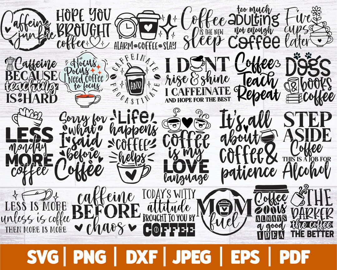 Coffee Bundle SVG | Coffee SVG Cut Files Bundle | Coffee Lover SVG ...