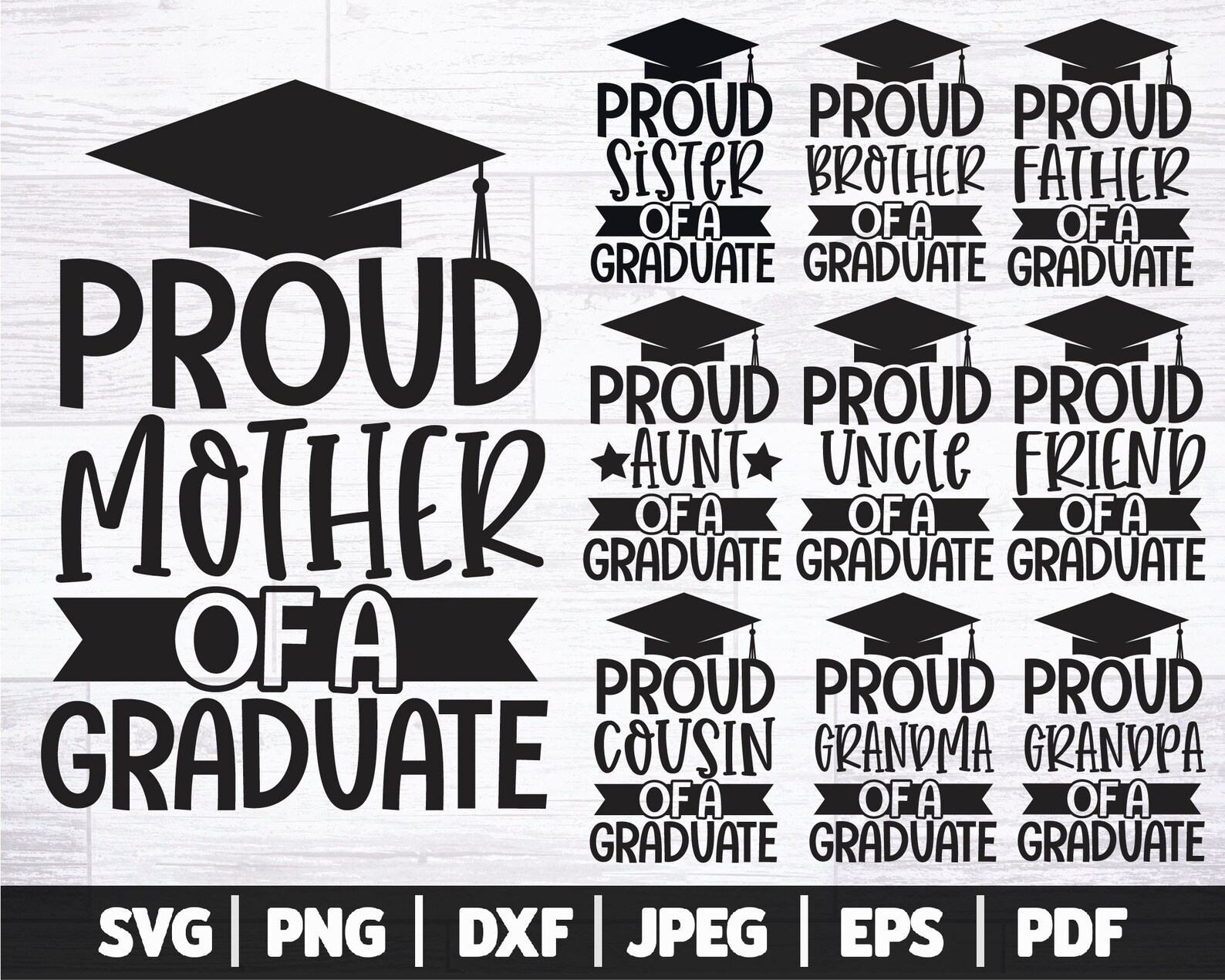Graduation SVG Bundle Proud Family of Graduate SVG Bundle - Etsy