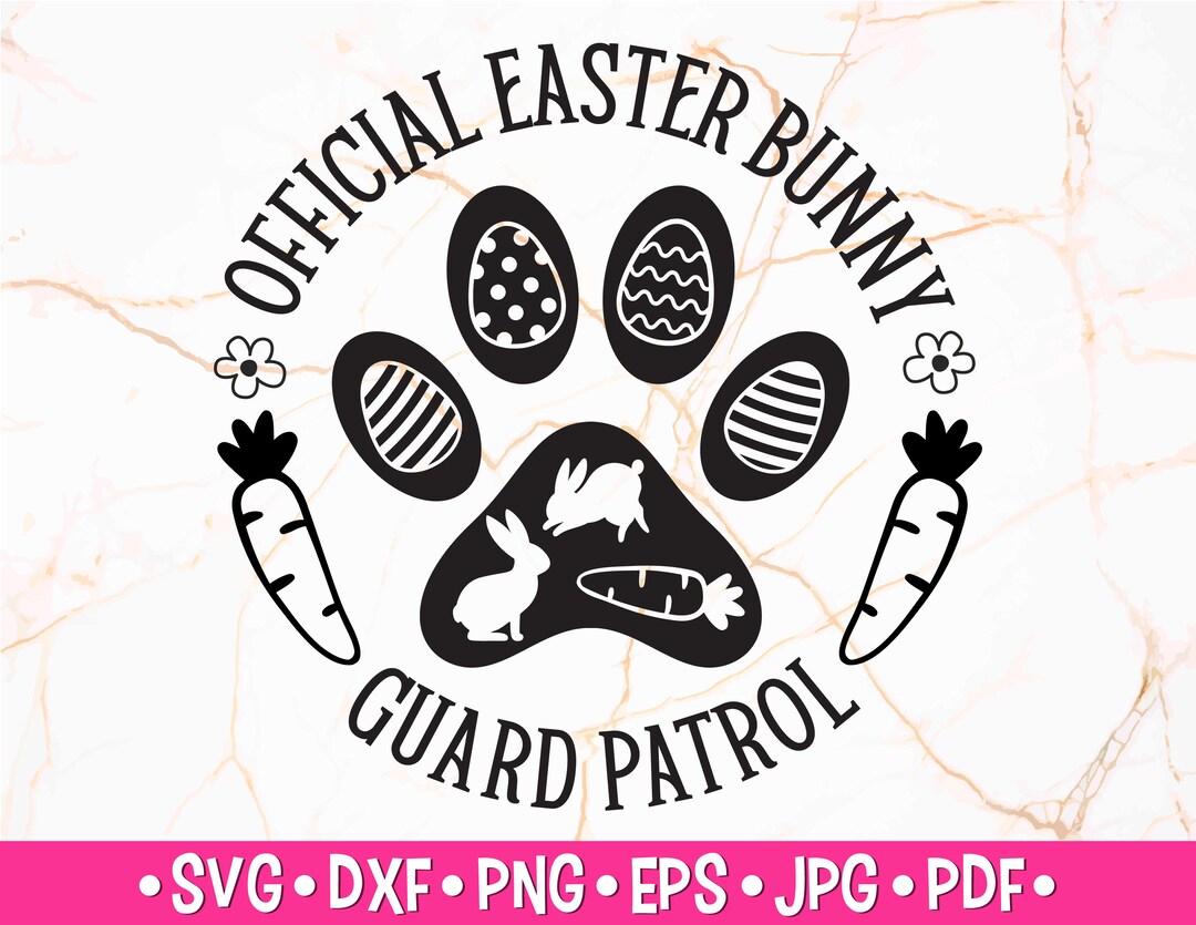 Easter Bunny Guard Patrol Svg, Easter Dog SVG, Dog Bandana Svg, Easter ...