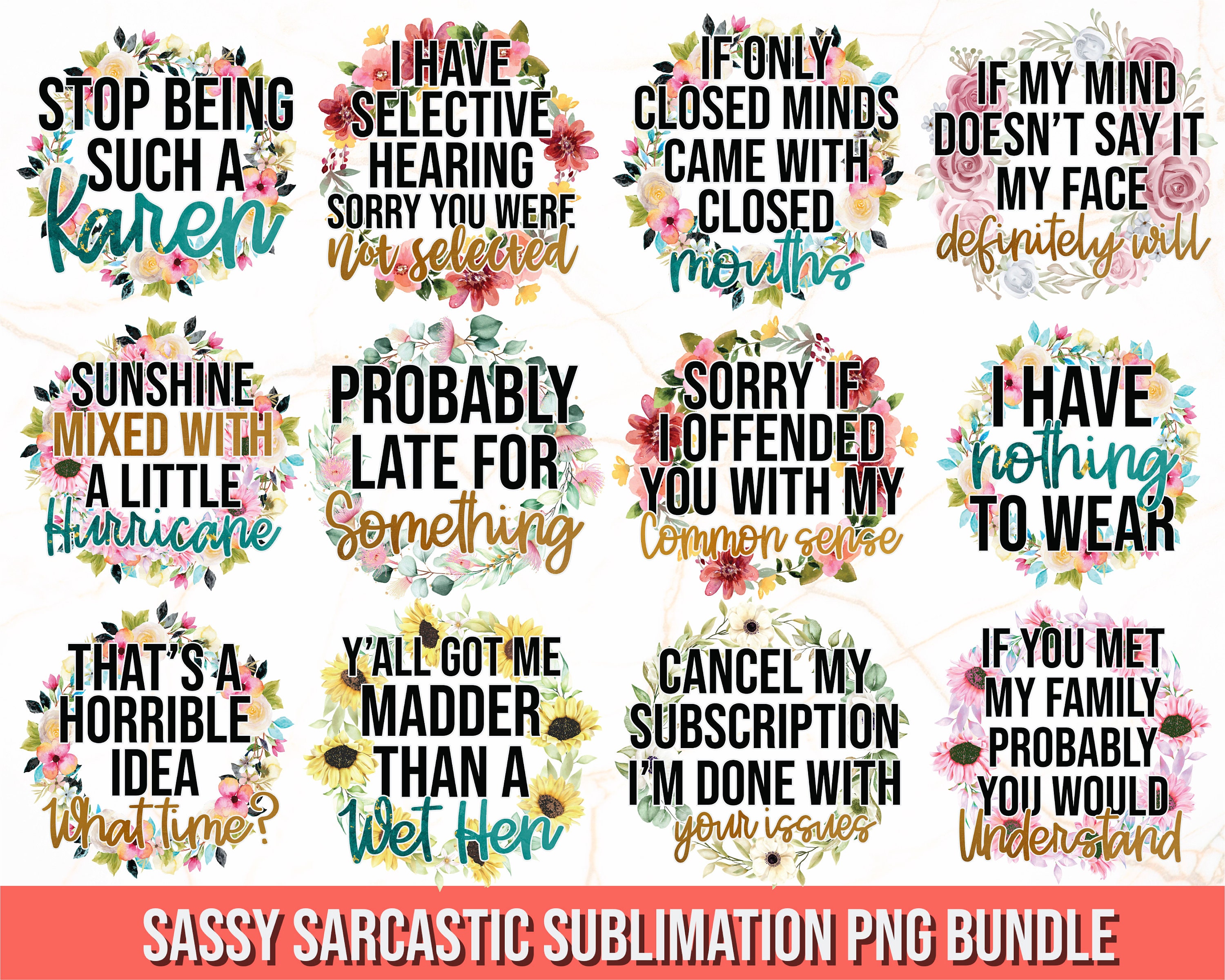 Sassy Mom Sublimation Bundle Sarcastic Sublimation Designs - Etsy