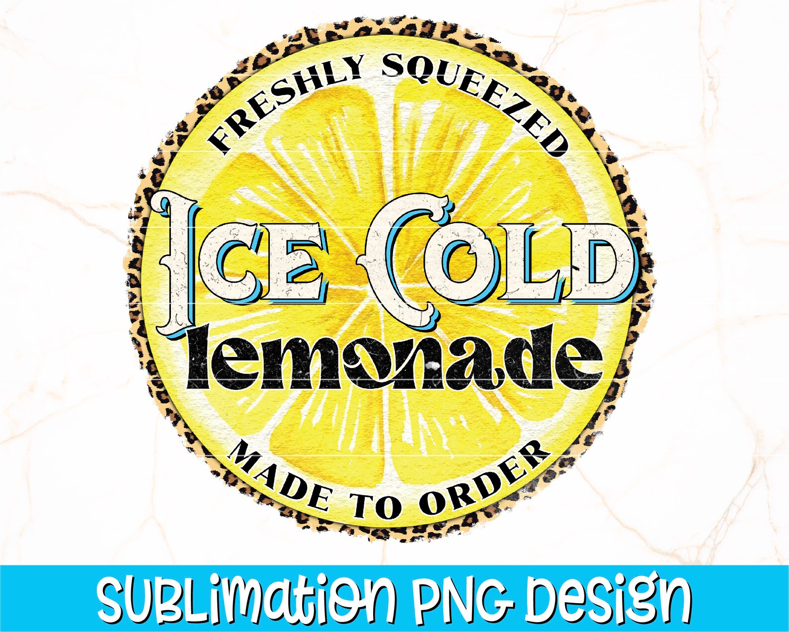Ice Cold Lemonade PNG Lemonade Sublimation Design Freshly - Etsy