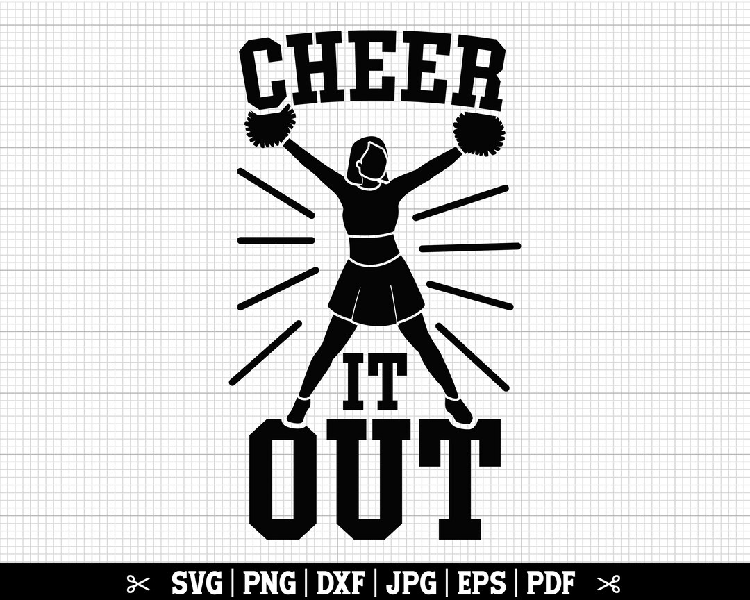 Cheer It Out SVG, Cheerleading SVG, Cheerleader Svg, Pom Pom Svg ...