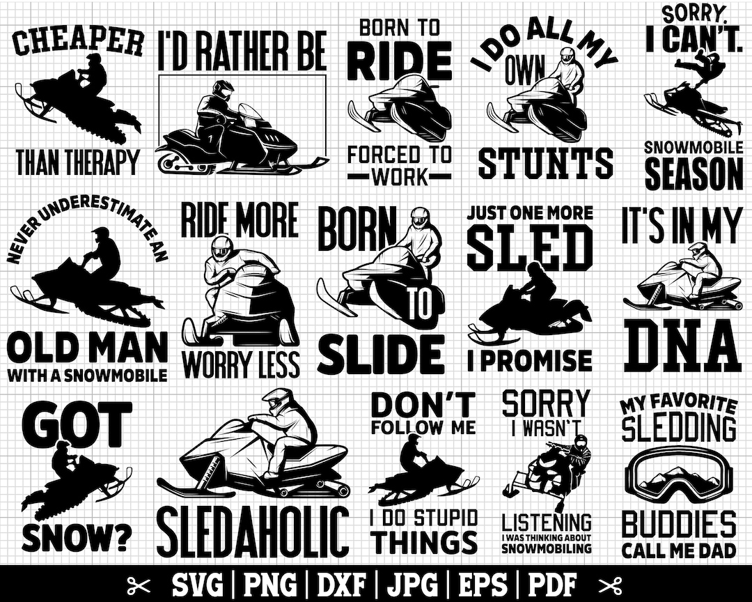 Snowmobile SVG Bundle: Snowmobiling Quotes (digital Download) - Etsy