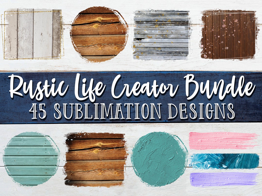 Wood Sublimation Background Bundle | Sublimation Rustic Print File ...