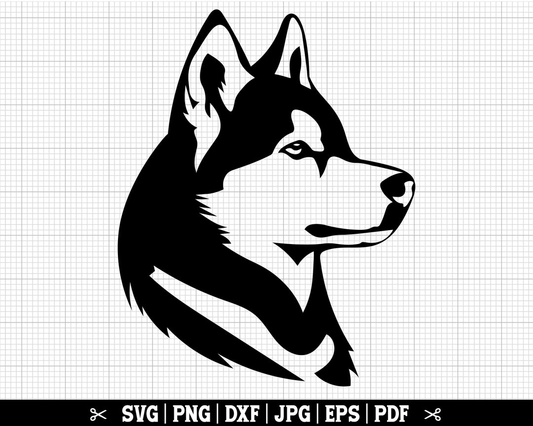 Husky SVG, Husky Head Svg, Husky Face Svg, Husky Silhouette, Husky ...