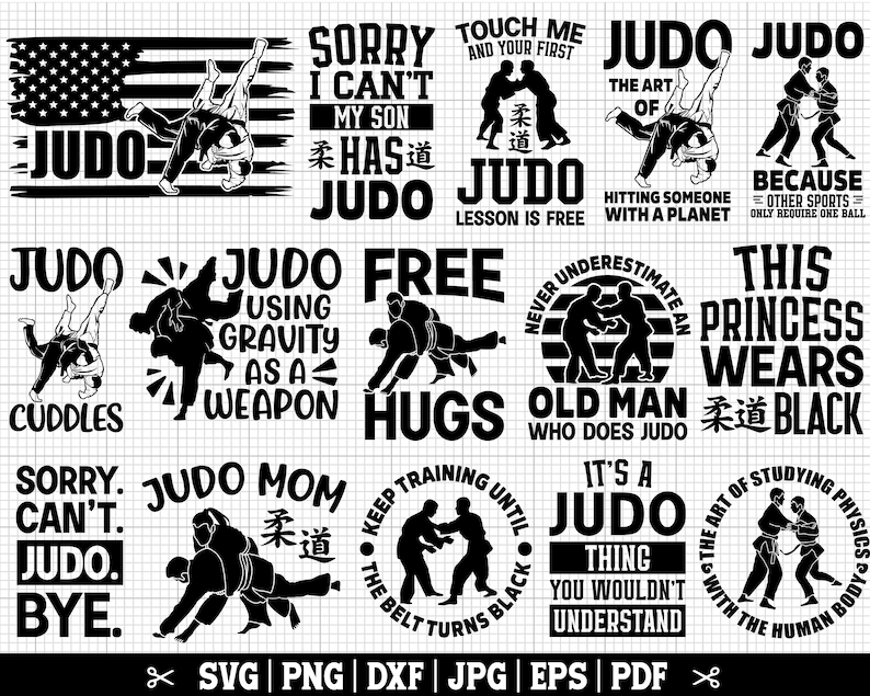 Judo SVG Bundle, Judoka Bundle SVG, Judoka SVG, Judo Fighter Svg, Judo ...