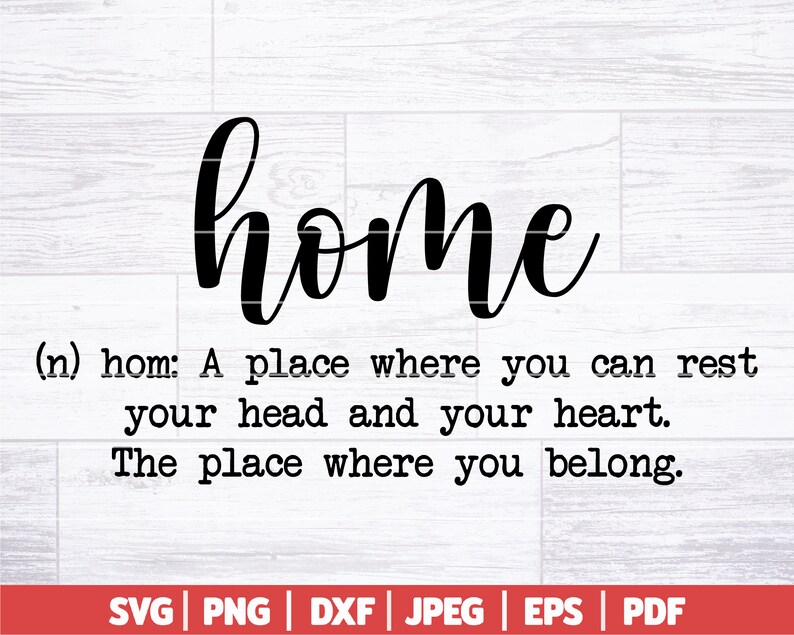Home Definition SVG Home Svg Home Sign Design Home Sweet | Etsy