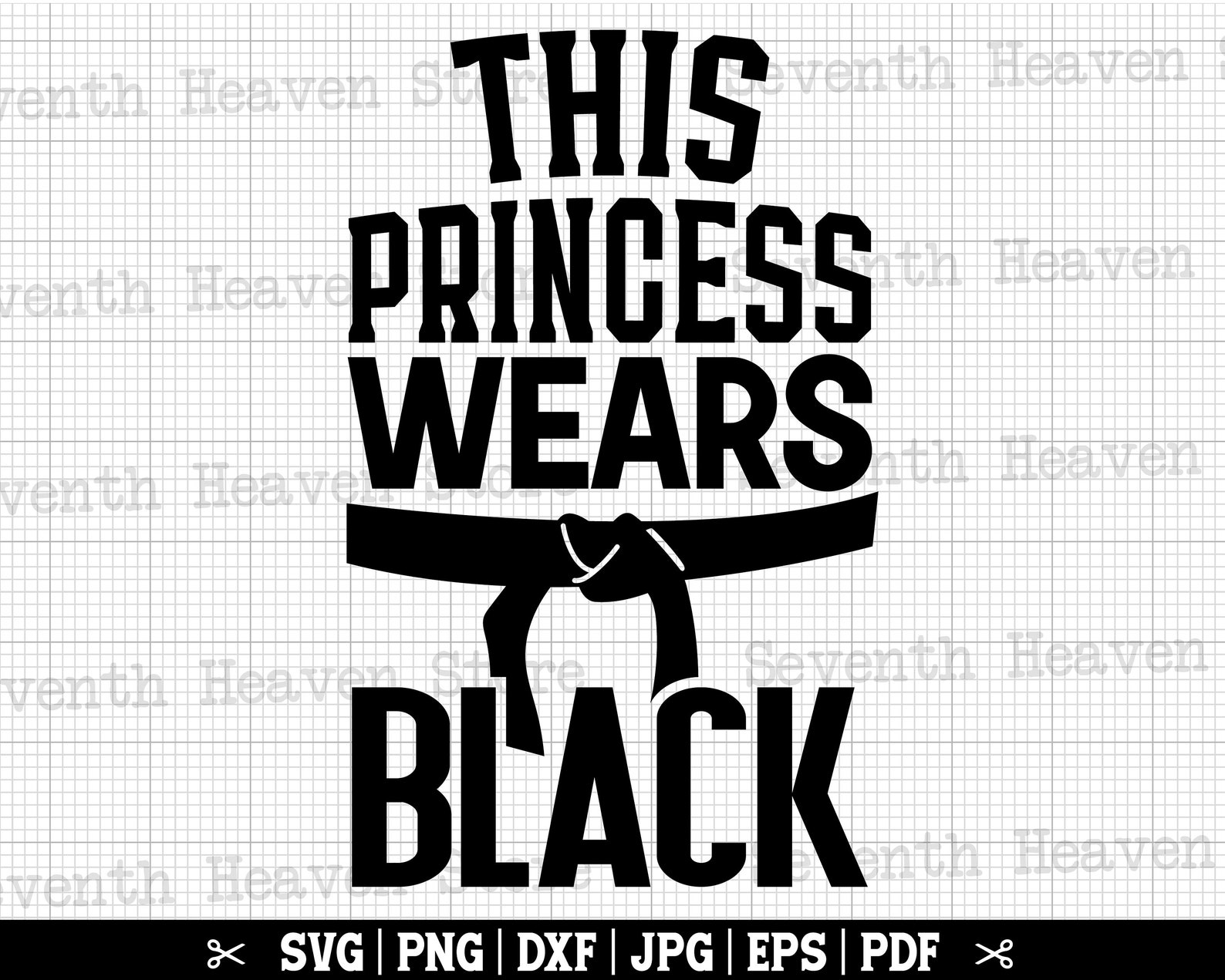 This Princess Wears Black Svg, Karate Girl Svg, Karate Princess Svg ...