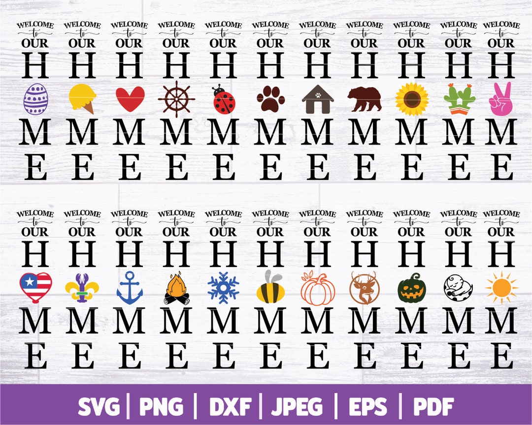 Home Welcome Vertical Signs Bundle | Welcome to Our Home SVG | Home ...