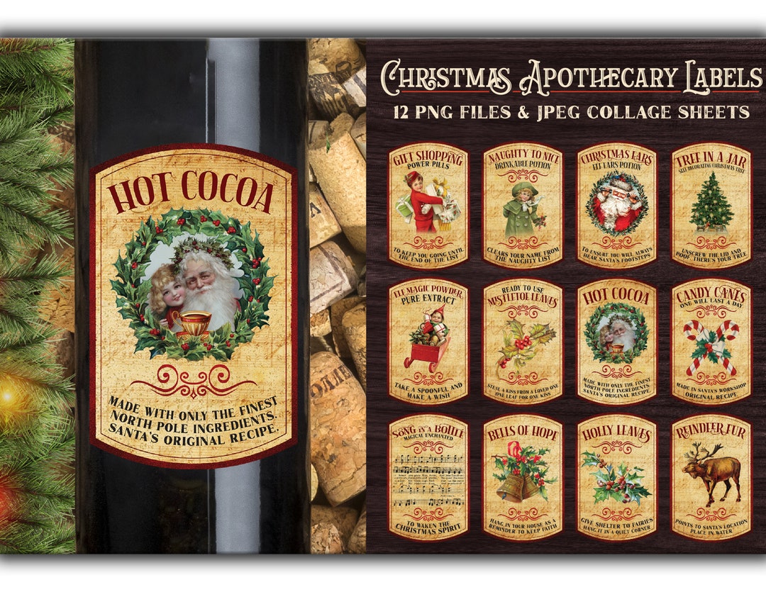 Christmas Potion Labels | Christmas Labels Bundle | Christmas ...