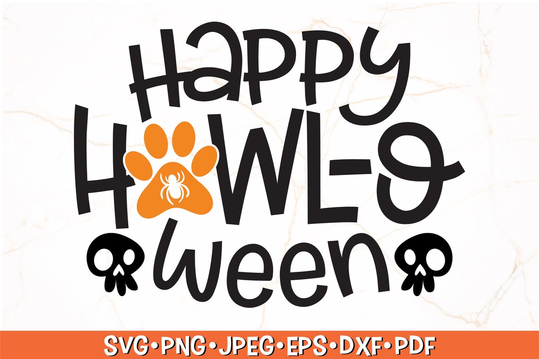 Happy Howl-o Ween SVG | Dog Halloween SVG, Halloween Dog Bandana, Trick ...