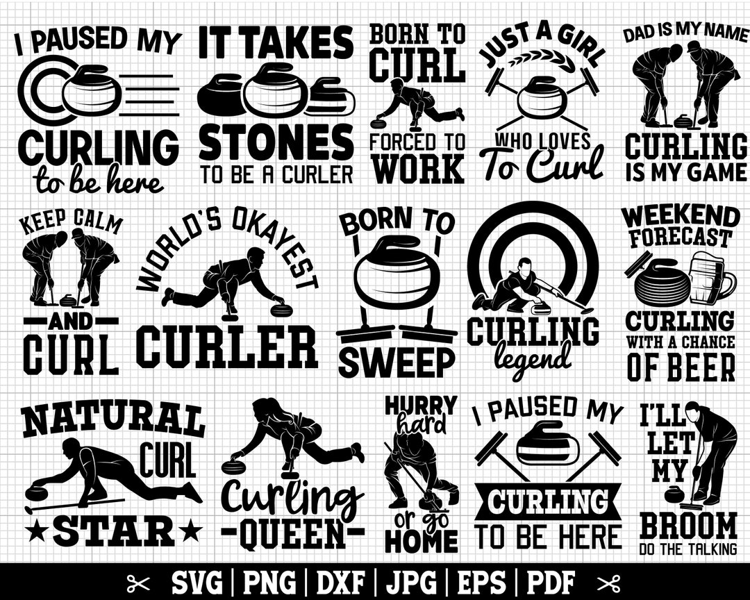 Curling SVG Bundle, Curling Svg, Curler Svg, Curling Quotes Svg ...