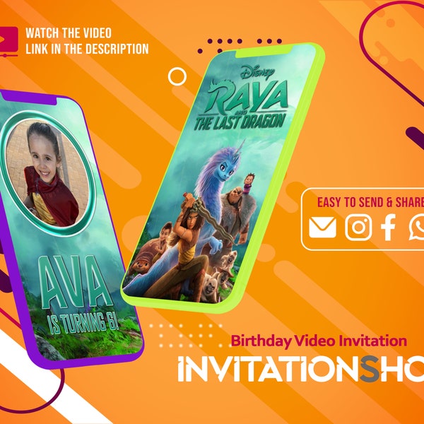 Raya Video Party Invitation - Etsy