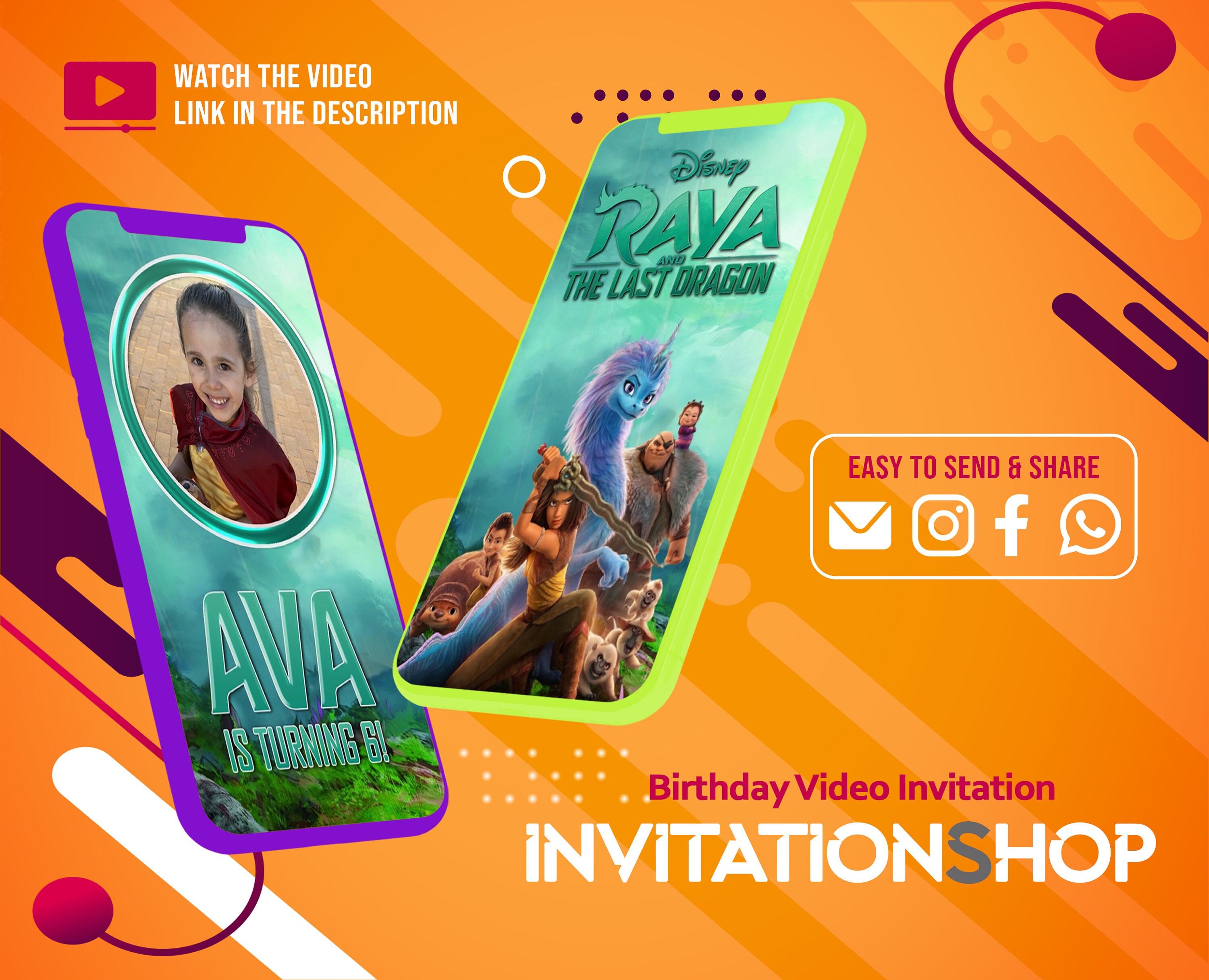 Raya and the Last Dragon, Raya and the Last Dragon Video Invitation ...