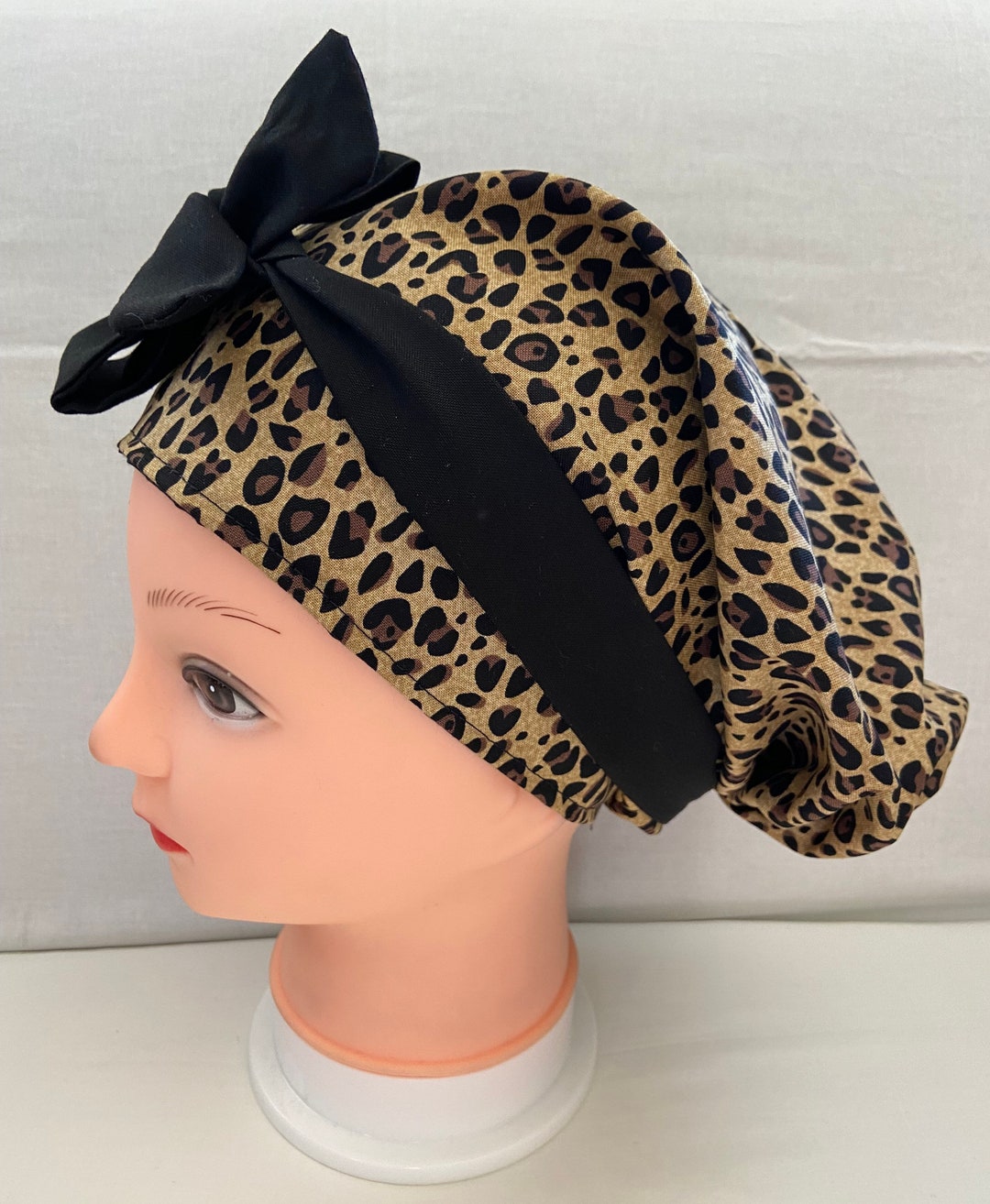 Leopard Cheetah Animal Print Medical Nurse Scrub Cap Surgical Hat Head ...