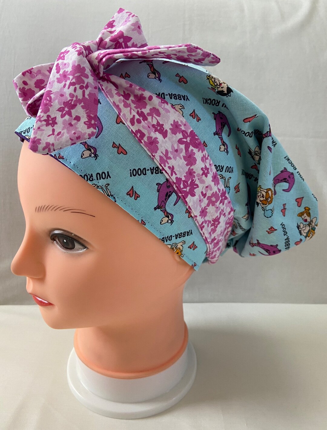 Scooby Doo Medical Nurse Scrub Cap Surgical Hat Head Wrap With Buttons ...