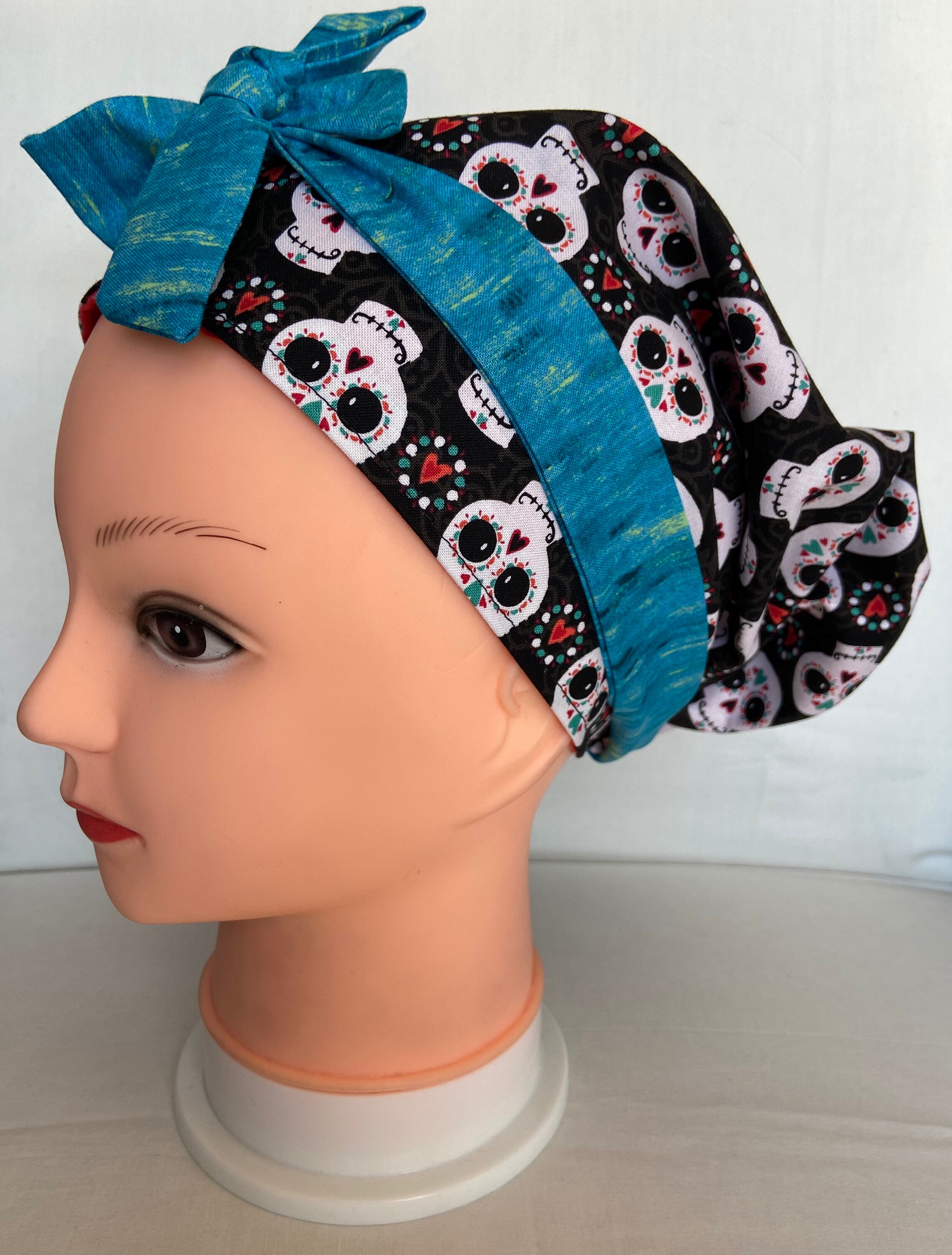 Colorful Sugar Skulls Medical Nurse Scrub Cap Surgical Hat - Etsy