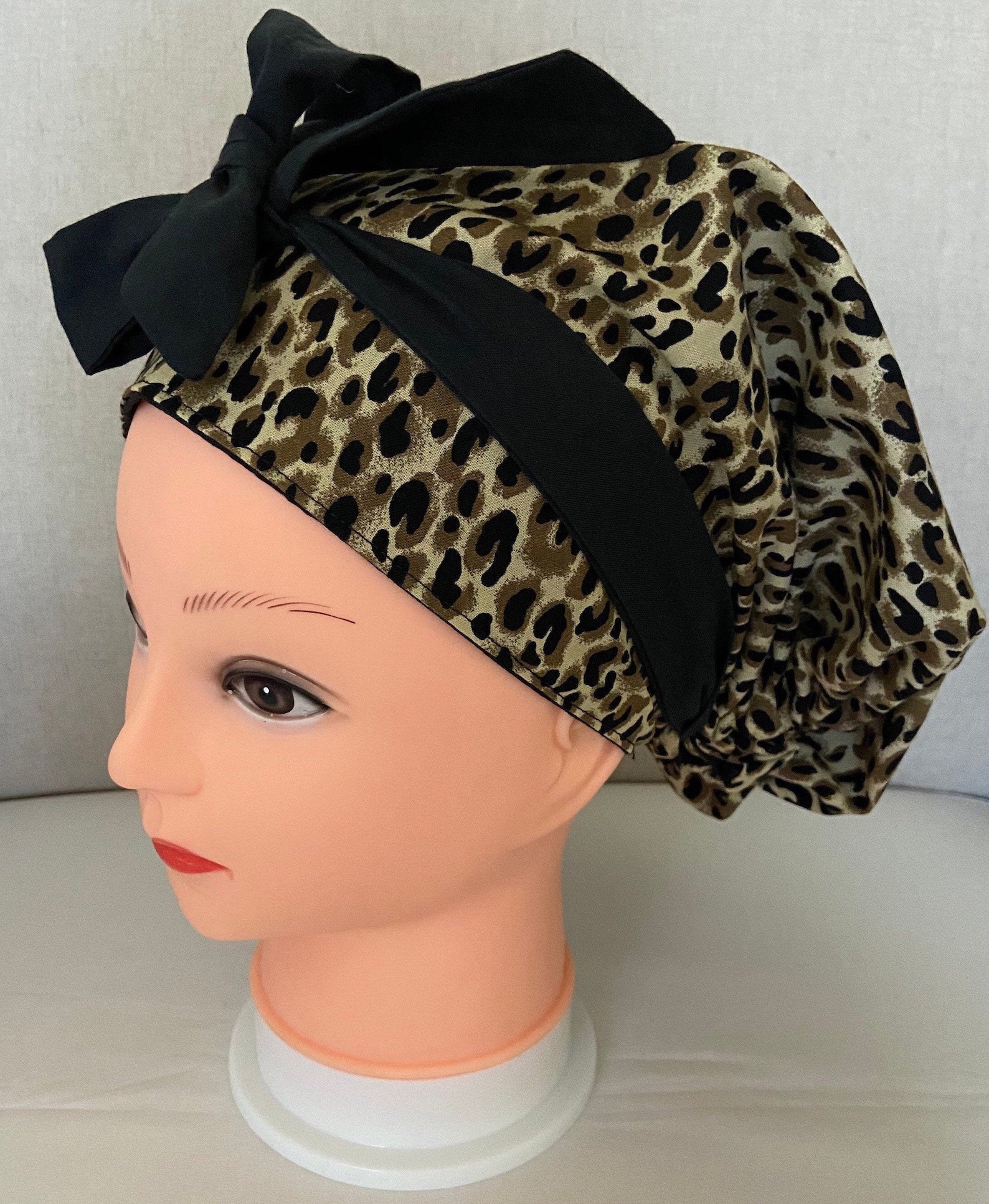 Leopard cheetah animal print medical nurse scrub cap surgical | Etsy