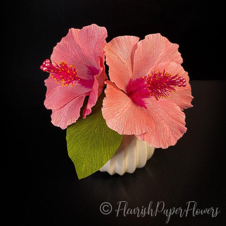Crepe Paper Hibiscus-pink - Etsy