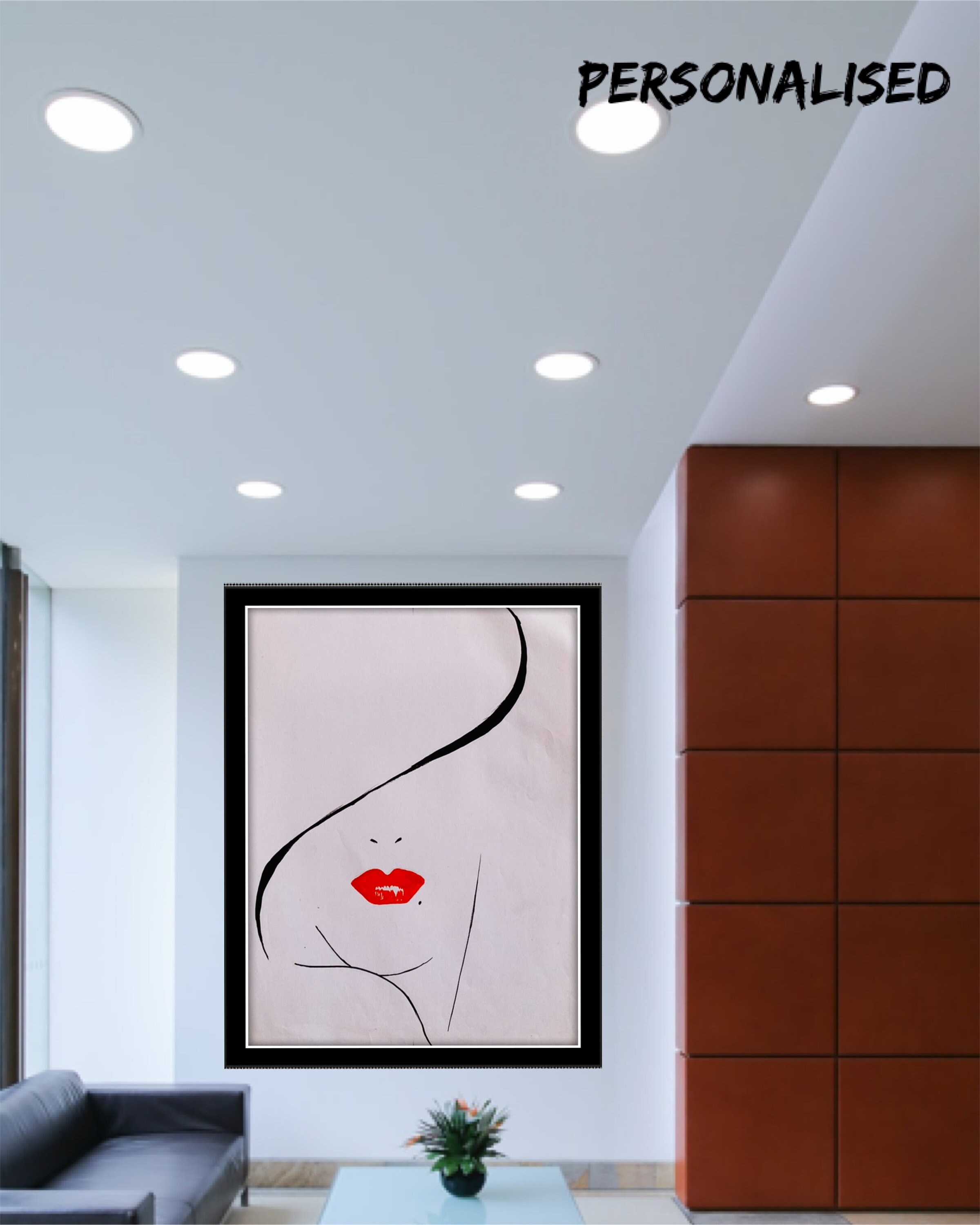 Modern Sassy Girl Abstract Painting | Minimalistic Painting | Home/wall ...