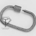 Rectangle Screw Lock, Pave Diamond Lock, Silver Screw Lock, Latest Lock ...