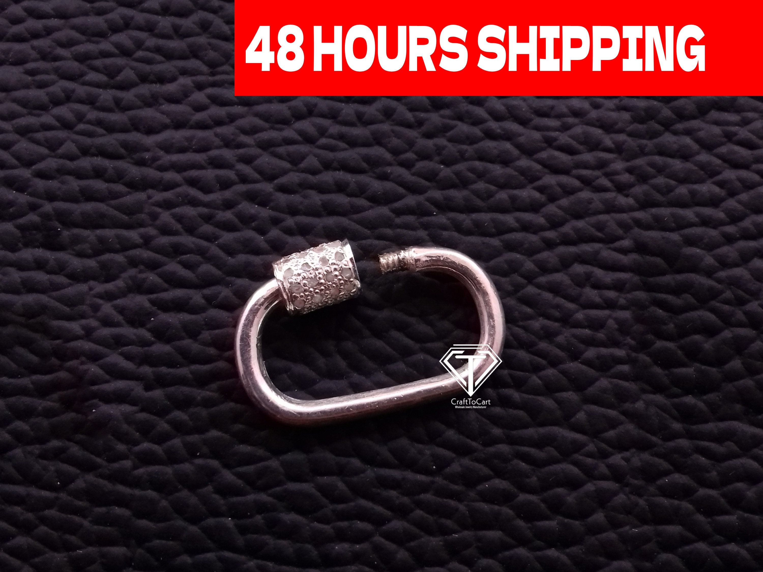 Carabiner Screw Lock, Pave Diamond Carabiner - Etsy