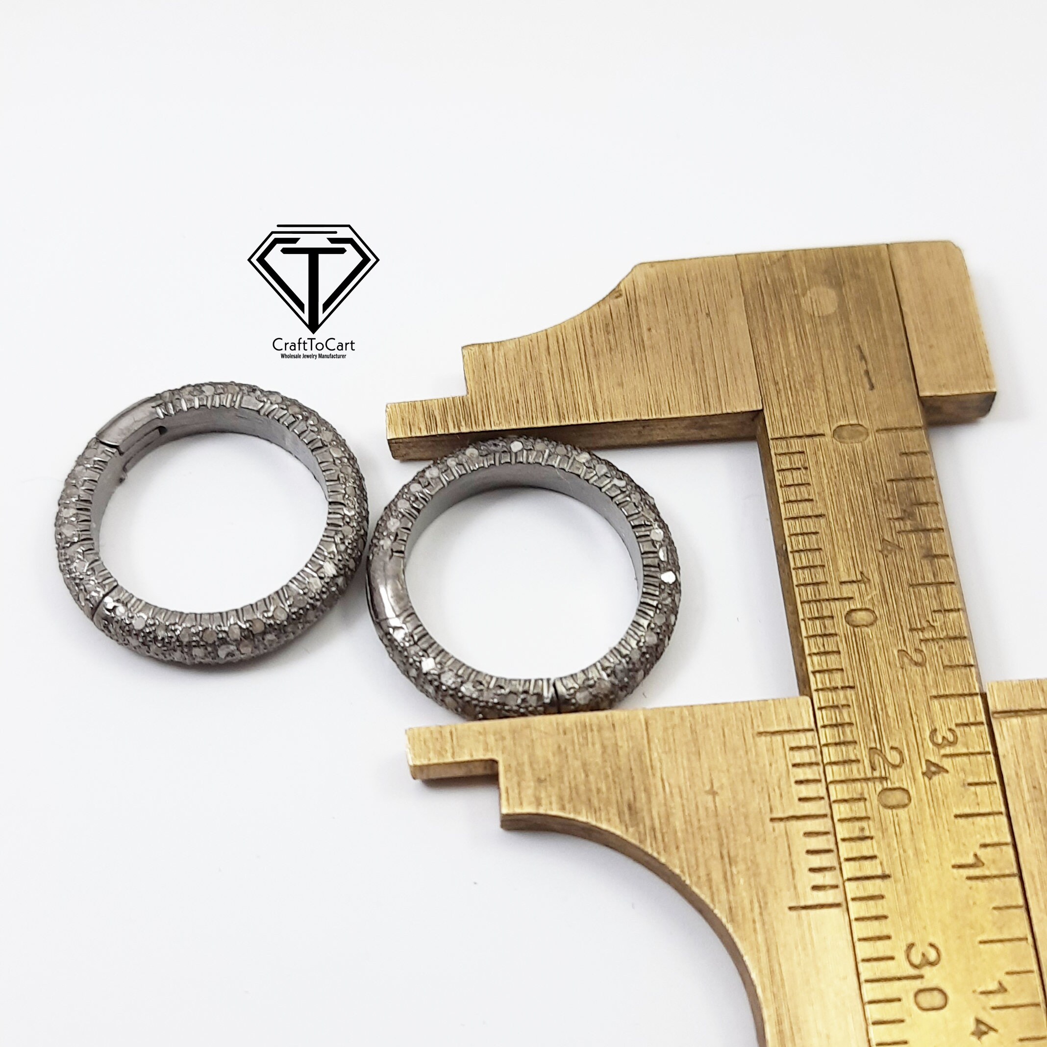Pave Diamond Round Lock Diamond Clasp Jewelry Components - Etsy