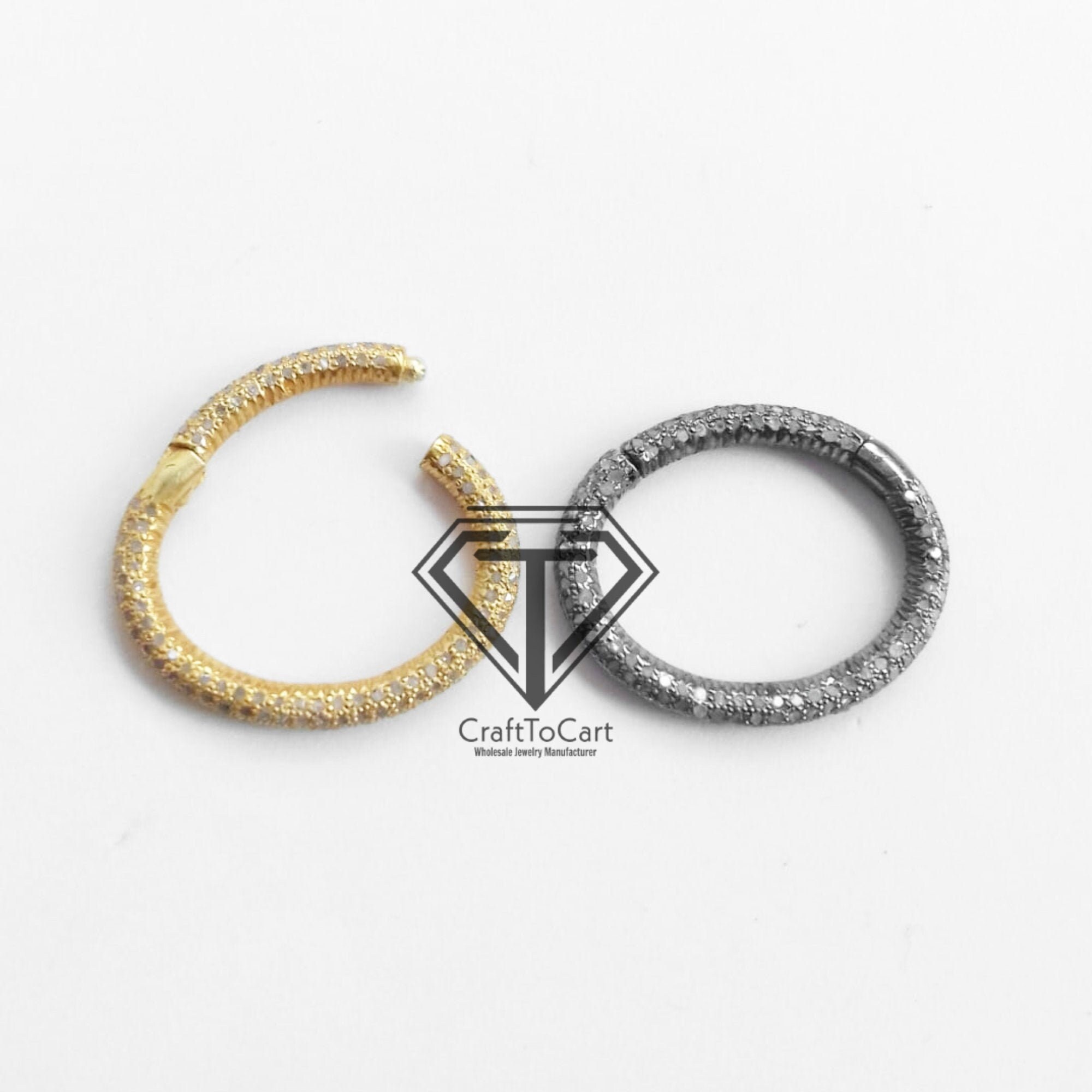 Pave Diamond Oval Clasp New Clasp Gold Clasp Stylish Clasp - Etsy