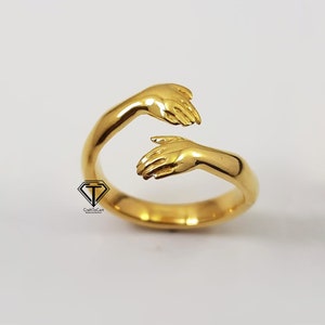 Hug Hand Ring, 925 Sterling Silver, Thumb Ring, Care Ring - Etsy