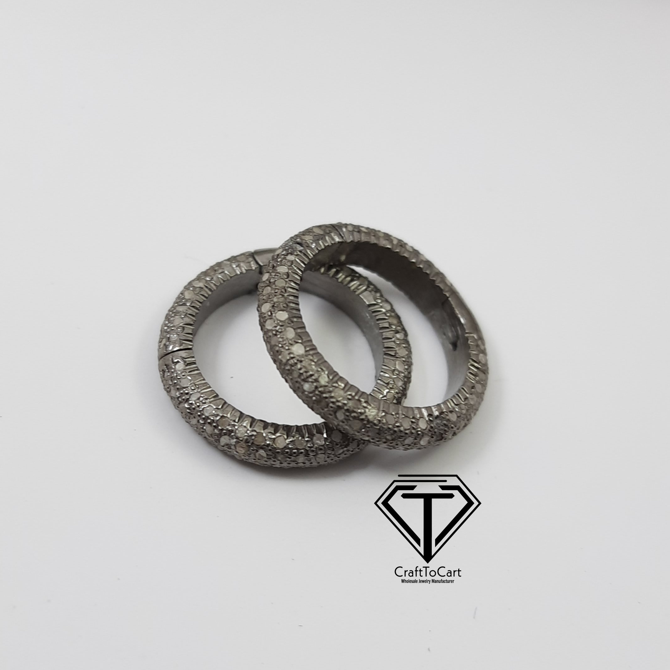 Pave Diamond Round Lock Diamond Clasp Jewelry Components - Etsy