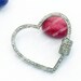 Heart Screw Clasp, Love Clasp, Love Lock, Pave Diamond Heart Screw Lock ...