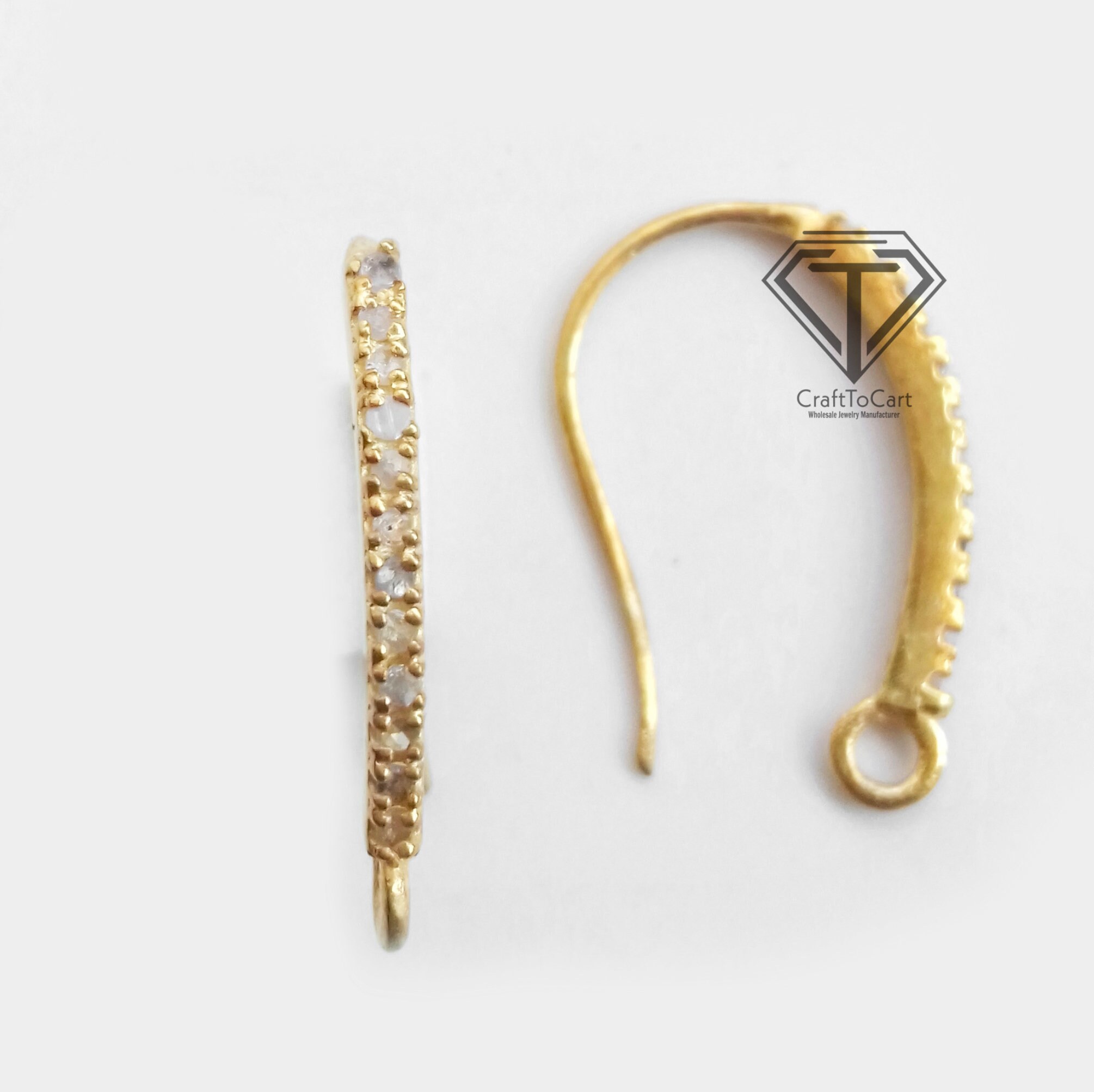 Pave Hoops Mini Sterling Hoops Pave Diamond Earrings Pave - Etsy