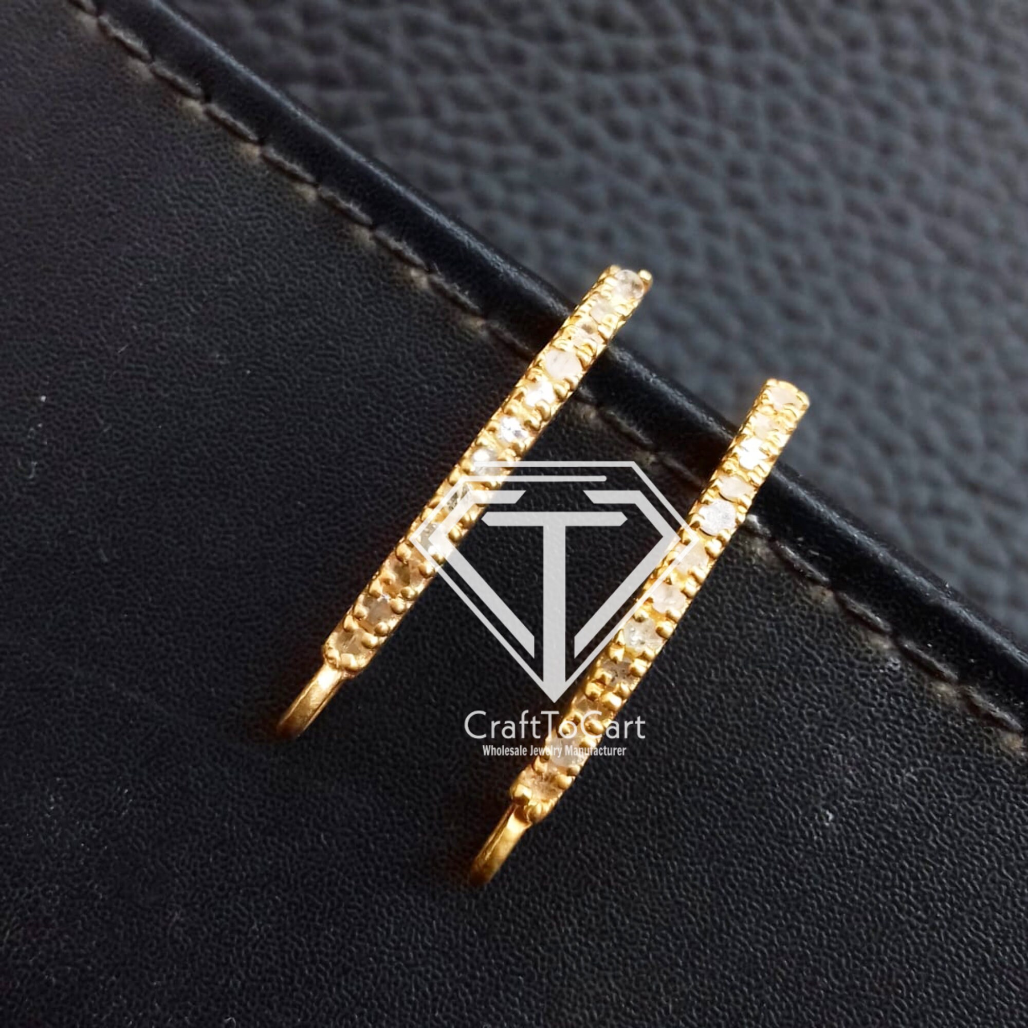 Pave Hoops Mini Sterling Hoops Pave Diamond Earrings Pave - Etsy