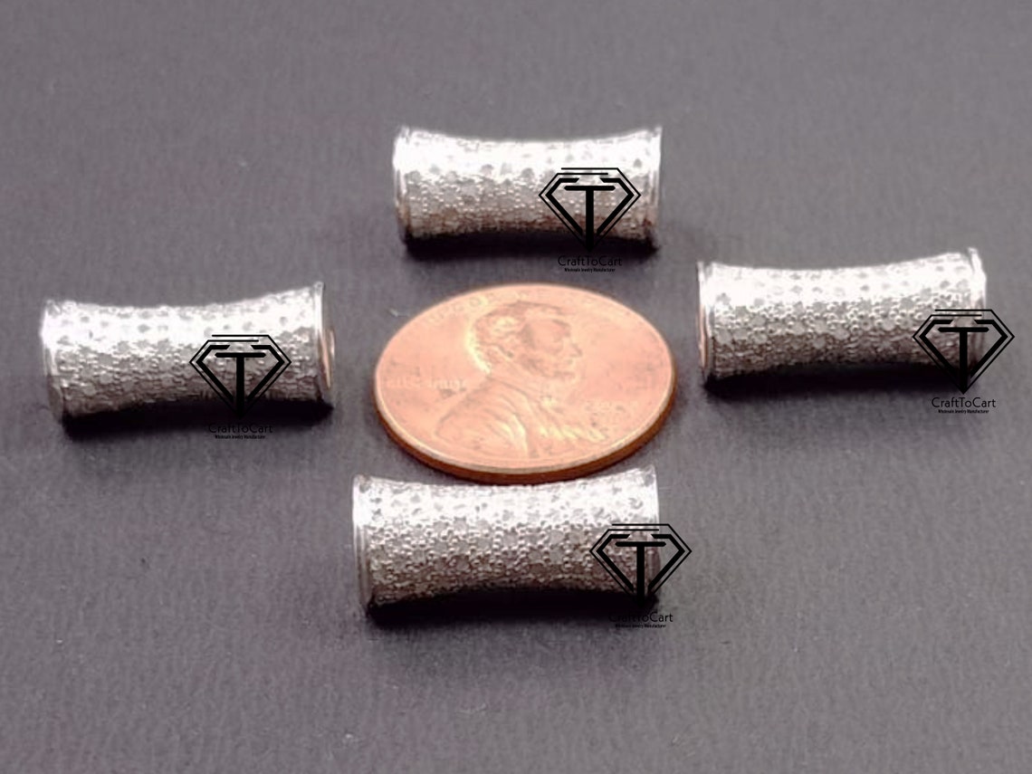 Pave Diamond Cylindrical Tube Beads - Etsy
