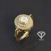 Round Polki Ring Pave Diamond Ring With Polki - Etsy