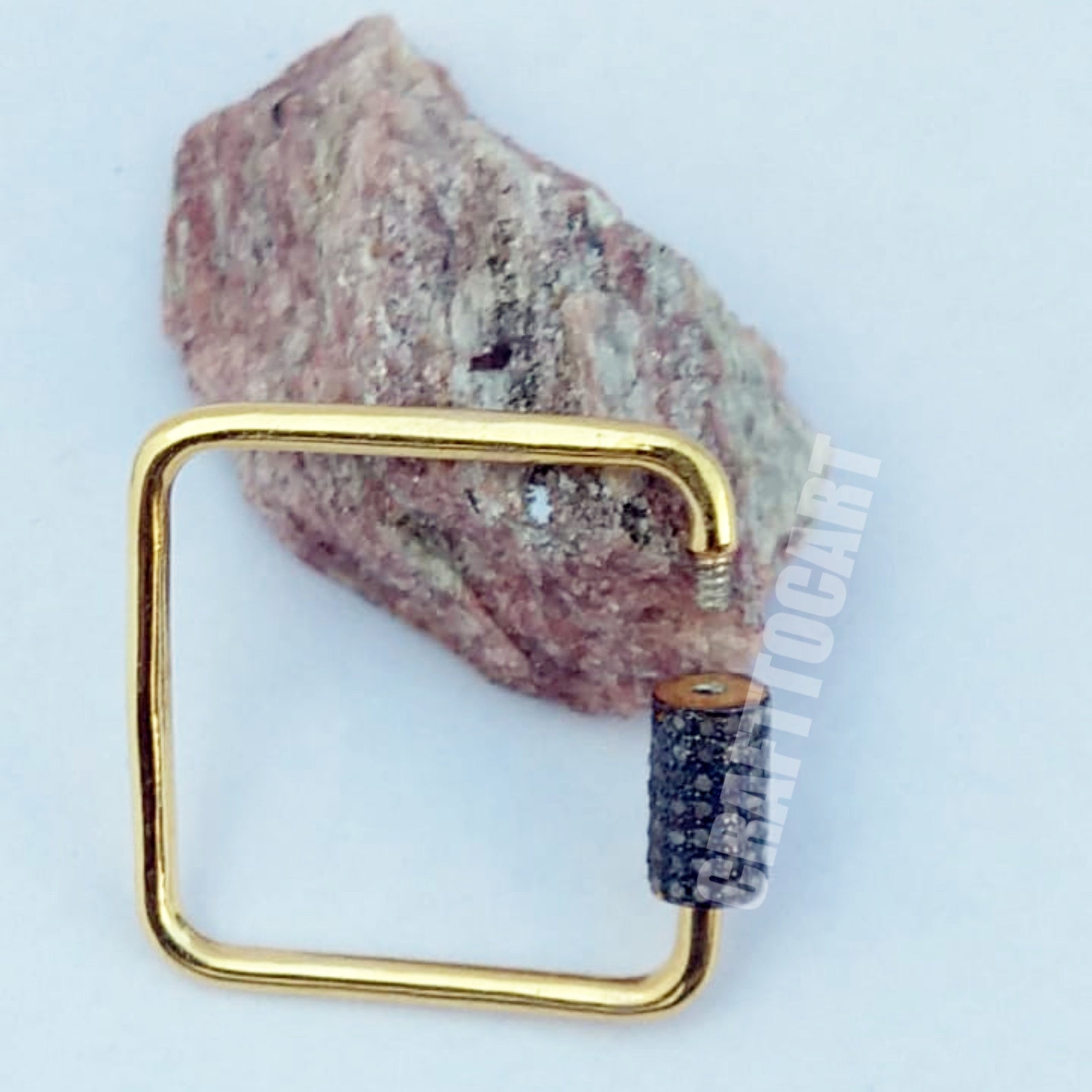 Square Carabiner Lock, Pave Diamond Screw Lock - Etsy