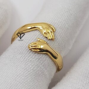 Hug Hand Ring, 925 Sterling Silver, Thumb Ring, Care Ring - Etsy