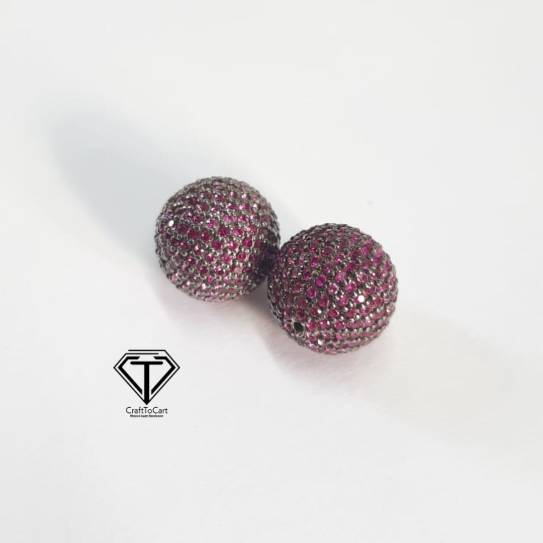 12mm Pave Ball Beads, Pave Round Ball Beads, Pave Jewelry, Pave Beads ...