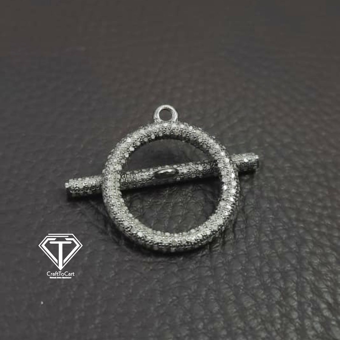 Pave Diamond Toggle Lock Necklace Lock Jewelry Components - Etsy
