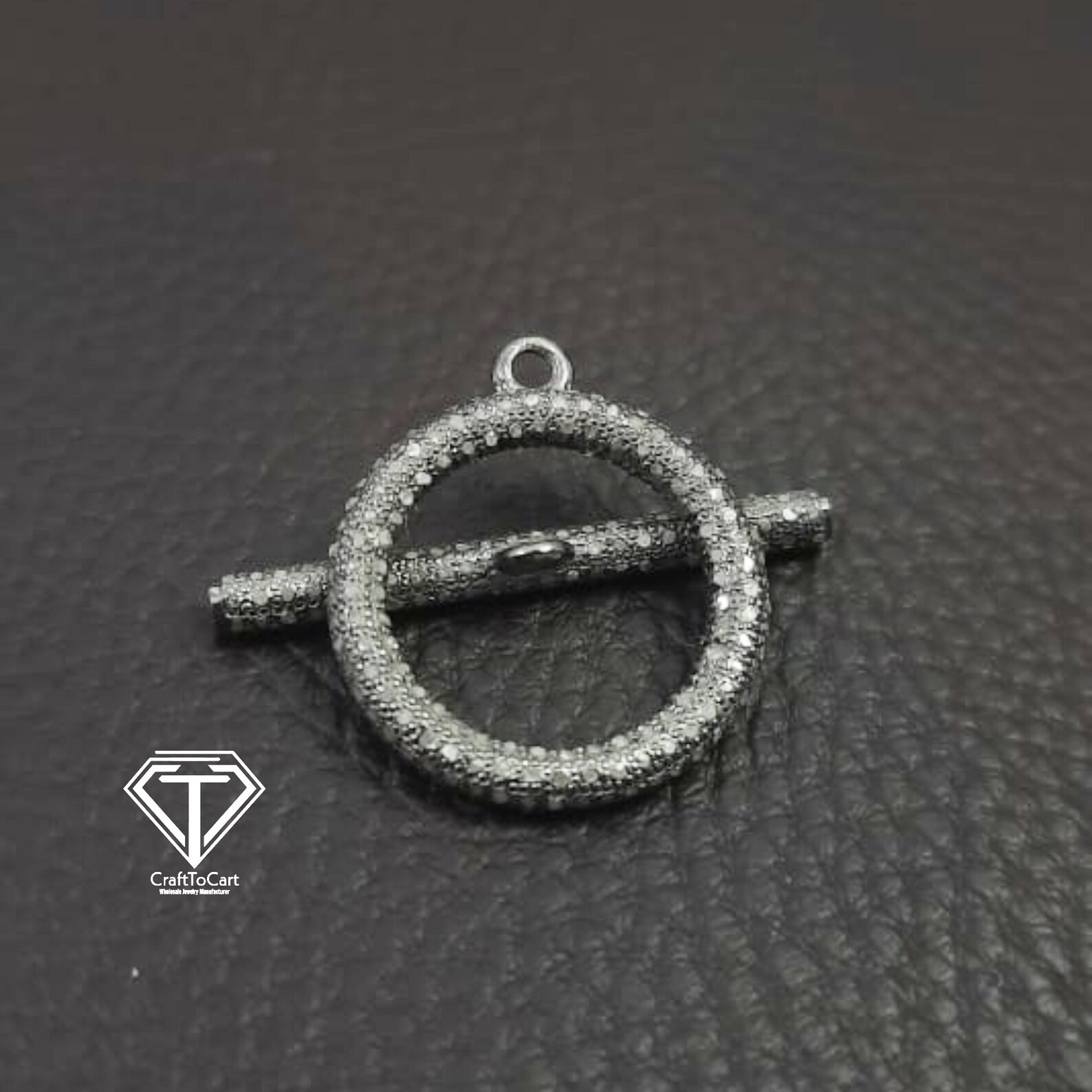 Pave Diamond Toggle Lock, Necklace Lock, Jewelry Components, Findings ...