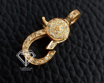 Pave Diamond Lobster Lock | Etsy