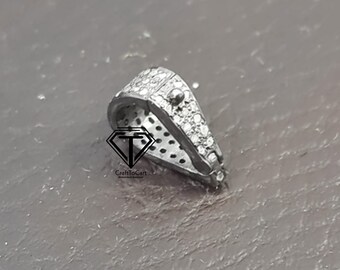 Pave Diamond Toggle Lock Necklace Lock Jewelry Components | Etsy