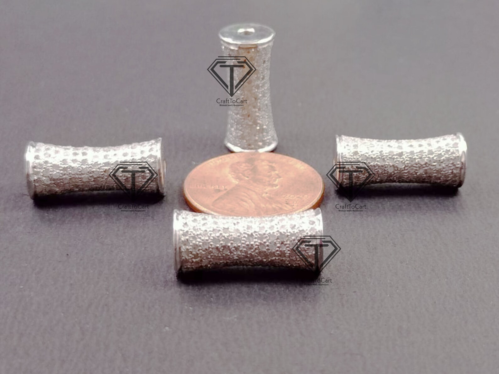 Pave Diamond Cylindrical Tube Beads - Etsy